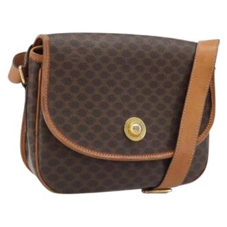 Celine Sac bandouli&egrave;re Vintage Macadam Canvas Pre-owned - Femme - Pre-owned - Brun - Taille: ONE Size