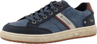 Mustang Jeans Herren Sneaker EIN sportlicher Slipper 15M0061001, Gr&ouml;&szlig;e:45 EU, Farbe:Blau