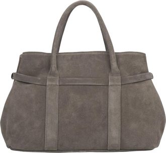 Estro & Luminara Femme, Sacs, Beige, Taille: ONE Size Sac à bandoulière Tote beige foncé pour femmes en véritable velours italien de qualité supérieure