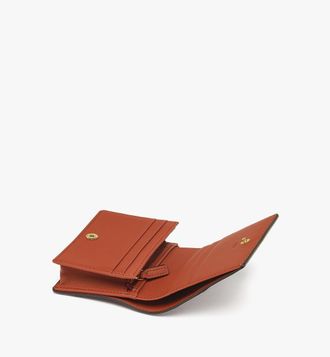 MCM Spanish Calfskin Diamond Snap Wallet - Brown