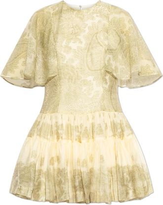 AllSaints Femme, Robes, Jaune, Taille: 34 FR Yanna Slim Fit Tiered Mini Dress