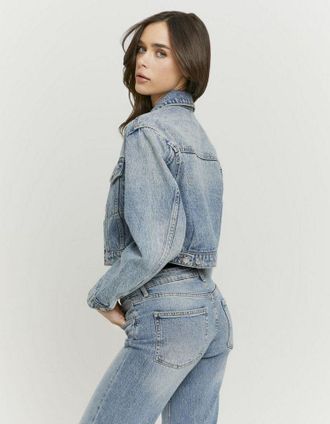 Tally Weijl Jeansjacke SJADEPEACH aus Denim, verk&uuml;rzt in leichtem oversized Fit