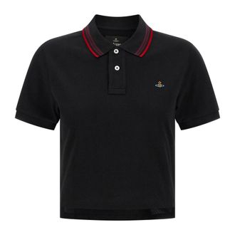 Vivienne Westwood Femme, Tops, Noir, Taille: 40 FR Mini Polo Classique