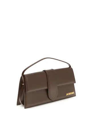 Jacquemus Womens Le Bambino Long Handbag Brown Calf Leather Bos Taurus Shoulder Bags