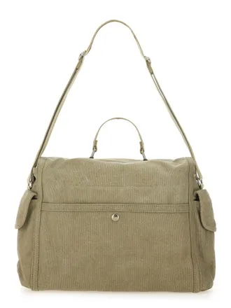 A.P.C. Logo-Print Cotton Shoulder Bag - Beige