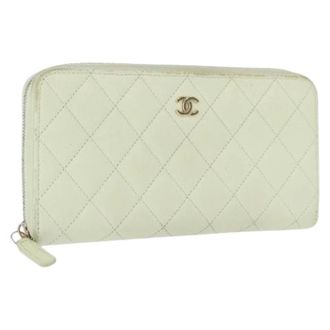 Chanel Portefeuille en cuir Pre-owned - Femme - Pre-owned - Vert - Taille: ONE Size