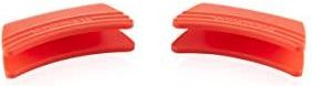 LE CREUSET Le Creuset 2er-Set Griffschutz aus Silikon, Anpassungsfähig, Hitzebeständig bis 250°C, Ofenrot, 93010300090000