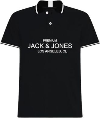 Jack & Jones Jprblufighter Polo SS Bmu23, Noir, M Homme