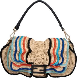 Fendi Shoulder Bag Baguette In Raffia