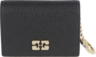 Ganni Femme, Accessoires, Noir, Taille: ONE Size Porte-cartes avec rabat