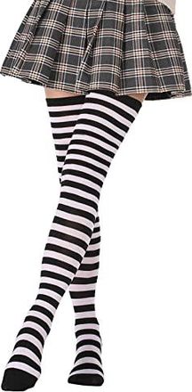 Dreshow Femme Coton Extra Longues Chaussettes Hautes de Cuisse Montantes Chaussettes de Genoux para Sport Cosplay