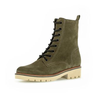 Gabor Schn&uuml;rstiefeletten aus Leder - - Shoes - Damen - Gr&uuml;n - 38 EU