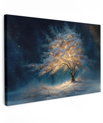 MuchoWow &copy; Weihnachtsdeko Wandbilder 90x60 cm Home Deko Wohnung Bild Wohnzimmer Weihnachtsgeschenke Fotoleinwand Wand Bilder Leinwand Wall Decor Geschenk Baum 