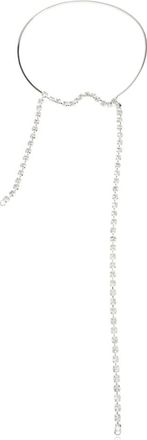 Maison Margiela Femme, Accessoires, Gris, Taille: M Choker Avec Cristaux Scintillants