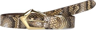 Elvy Stilvoller Beiger Lederg&uuml;rtel - - Accessories - Damen - Braun - 75 CM