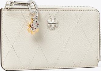 Tory Burch Gestepptes Charlie Kartenetui mit Rei&szlig;verschluss