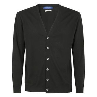 Daniele Fiesoli Homme, Pulls, Noir, Taille: XL Cardigan Bottons