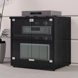 Generic StereoKomponenten Rackschrank, Höhenverstellbarer Mediena Ufbewahrungssch Rank, Audio-Komponenten, HiFi Rack Audio Regal für Heimkino Schlafzimmer Bür