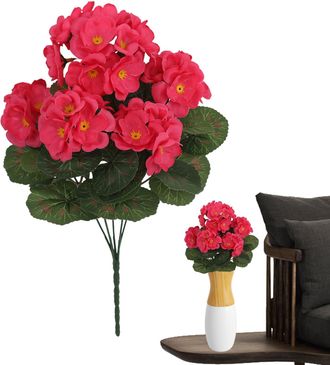 Generic Künstliche Geranienblüten, realistische Pflanzen | Falsche künstliche Outdoor-Kunst, Blumen künstlerische Ästhetik Simulation für Wohnzimmer, Schlafzi