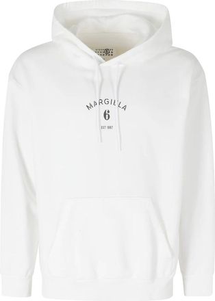 Maison Margiela Homme, Sweatshirts et sweats &agrave; capuche, Blanc, Taille: S Felpa Sweat &agrave; capuche