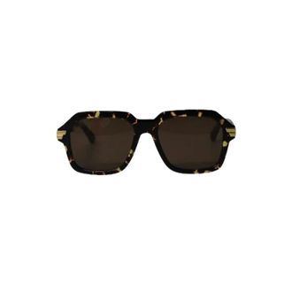 Bottega Veneta Lunettes de soleil carr&eacute;es oversize doccasion - Femme - Pre-owned - Brun - Taille: ONE Size