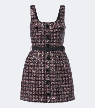 Self Portrait Verziertes Minikleid aus Tweed