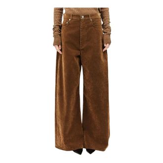 Sportmax Femme, Jeans, Brun, Taille: W27 Flocked Denim Pants