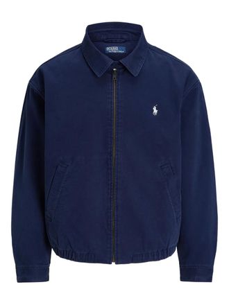 Polo Ralph Lauren veste en coton &agrave; logo - Bleu