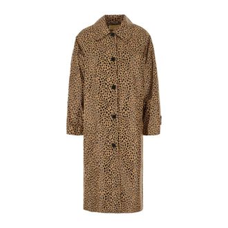 Michael Kors Cheetah Print Balmacaan Mantel - - Coats - Damen - Braun - L