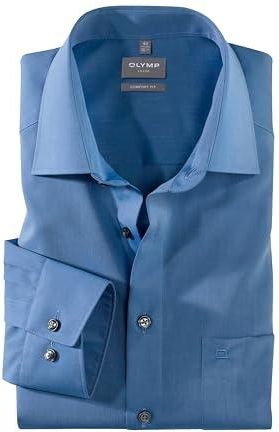 Olymp Homme Chemise Business à Manches Longues Luxor,Comfort fit,New Kent,Blau 15,50