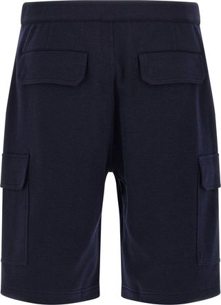 Brunello Cucinelli Cotton-Silk Blend Cargo Shorts - Navy