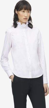 Alexander McQueen Hemd aus Popeline mit R&uuml;schen am Kragen - Item 848944QAABT9000