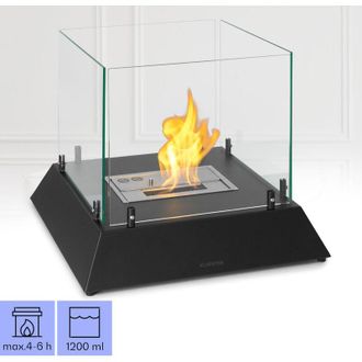 Klarstein Klarstein - Tischkamin Indoor, Tragbarer Bio Ethanol Tischkamin, Bioethanol Kamin, 4-6H Brenndauer, 2,2kW Tischkamin Ethanol Innen, Geruchsneutrales