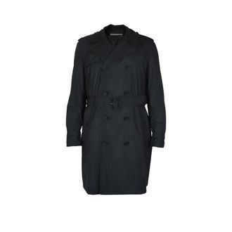 Valentino Garavani Homme, Manteaux, Noir, Taille: XS Trench-coat ceintur&eacute;