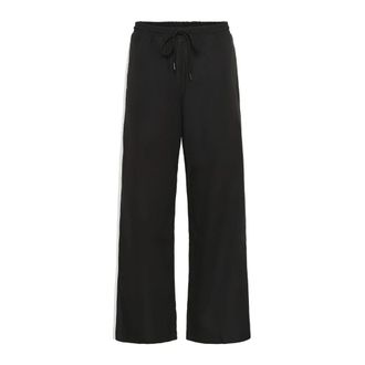 Kaffe Sportliche Schwarze Hose mit Seitenstreifen - - Trousers - Damen - Schwarzk - XL
