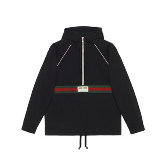 Gucci Black half-zip coated cotton jacket Size XL
