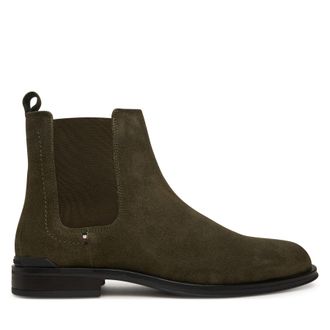 Tommy Hilfiger Klassische Stiefeletten Tommy Hilfiger Corporate FM0FM05580 Khakifarben