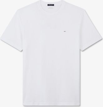 Eden Park T-shirt Blanc À Broderie Noeud Dos