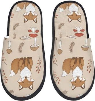 Generic Antid&eacute;rapant Pantoufles Hommes Champignon renard Maison Pantoufles Classiques Chaussons Femme pour Ext&eacute;rieur Maison Hiver L