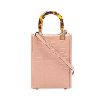 Fendi Pre-owned Sunshine Shopper Leather 2way Handbag - Femme - Pre-owned - Rose - Taille: ONE Size