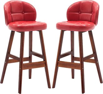 Generic Barhocker mit R&uuml;ckenlehne, Tresenhocker aus PU-Leder, einfache Montage, bis 150 kg belastbar, ideal f&uuml;r K&uuml;chentheken, Fr&uuml;hst&uuml;ckstische oder als Fr&uuml;hst