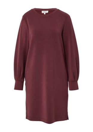 s.Oliver Midikleid Kleid Scuba-Kleid mit weitem Arm und Eingrifftaschen