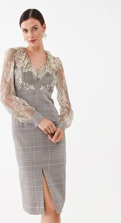 Twin-Set Kleid f&uuml;r den Alltag 232TP2630 Grau Regular Fit