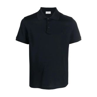 Saint Laurent Cassandre Polo Shirt - - Tops - Herren - Blau - L