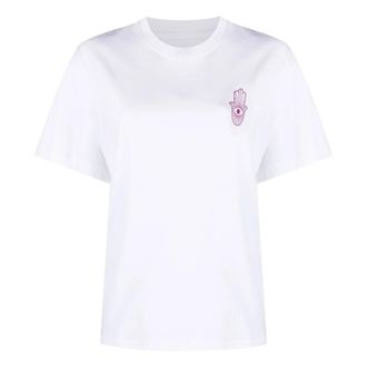 Stand Studio L&auml;ssiges wei&szlig;es Kurzarm-T-Shirt - - Tops - Damen - Wei&szlig; - L
