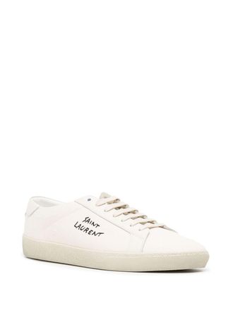 Saint Laurent Court Classic Sneakers mit Stickerei - Wei&szlig;