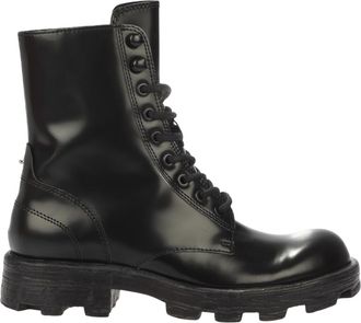 Diesel D-Hammer Springerstiefel f&uuml;r Damen, Leder (Schwarz)
