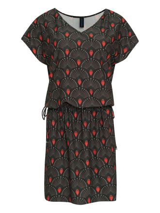 Lygia & Nanny robe courte Krishna &agrave; imprim&eacute; graphique - Noir