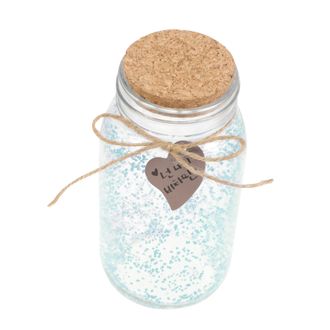 Cabilock Leuchtende Wunschflasche Glas Mit Korkverschluss Selbstgemacht Driftflasche Dekorative Vorratsflasche F&uuml;r Schlafzimmer Atmosph&auml;re