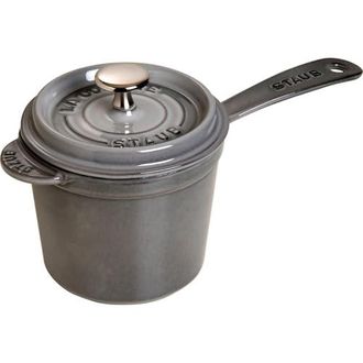 Staub Stieltopf / Kasserolle f&uuml;r Saucen, 18 cm, 2,8 L, aus Gusseisen, f&uuml;r alle Herdarten, Graphitgrau